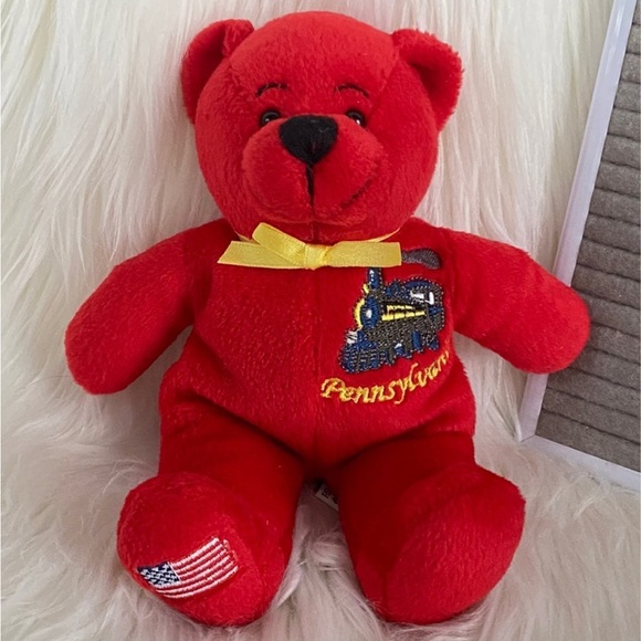 symbolz | Toys | Symbolz Pennsylvania Teddy Bear Red 8 Bean Plush ...